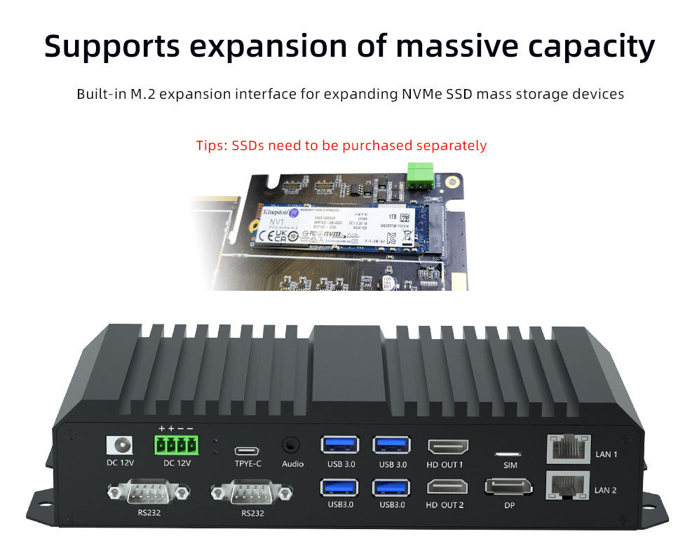 8k Android 12 Rk3588 8 Core 6t Aiot Edge Computing Device Rs232 Rs485 Media Player Box