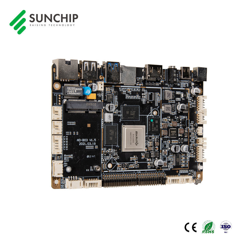 Rockchip RK3399 Industrial ARM Board Digital Advertising 4K Resolution