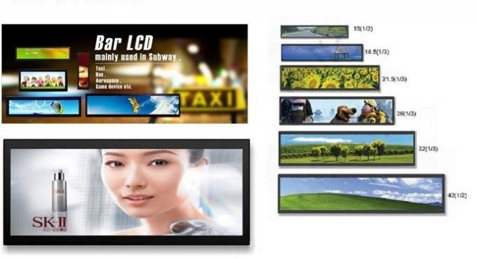 WiFi Stretched LCD Display Board Bar Screen 4G LTE Metal Indoor 600cd/M2